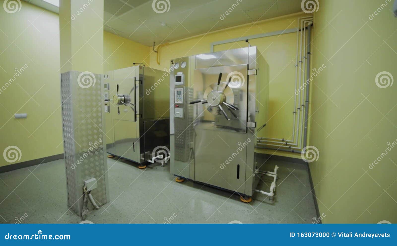 Laboratory Autoclave Room for Sterilization. Stock Footage - Video of ...