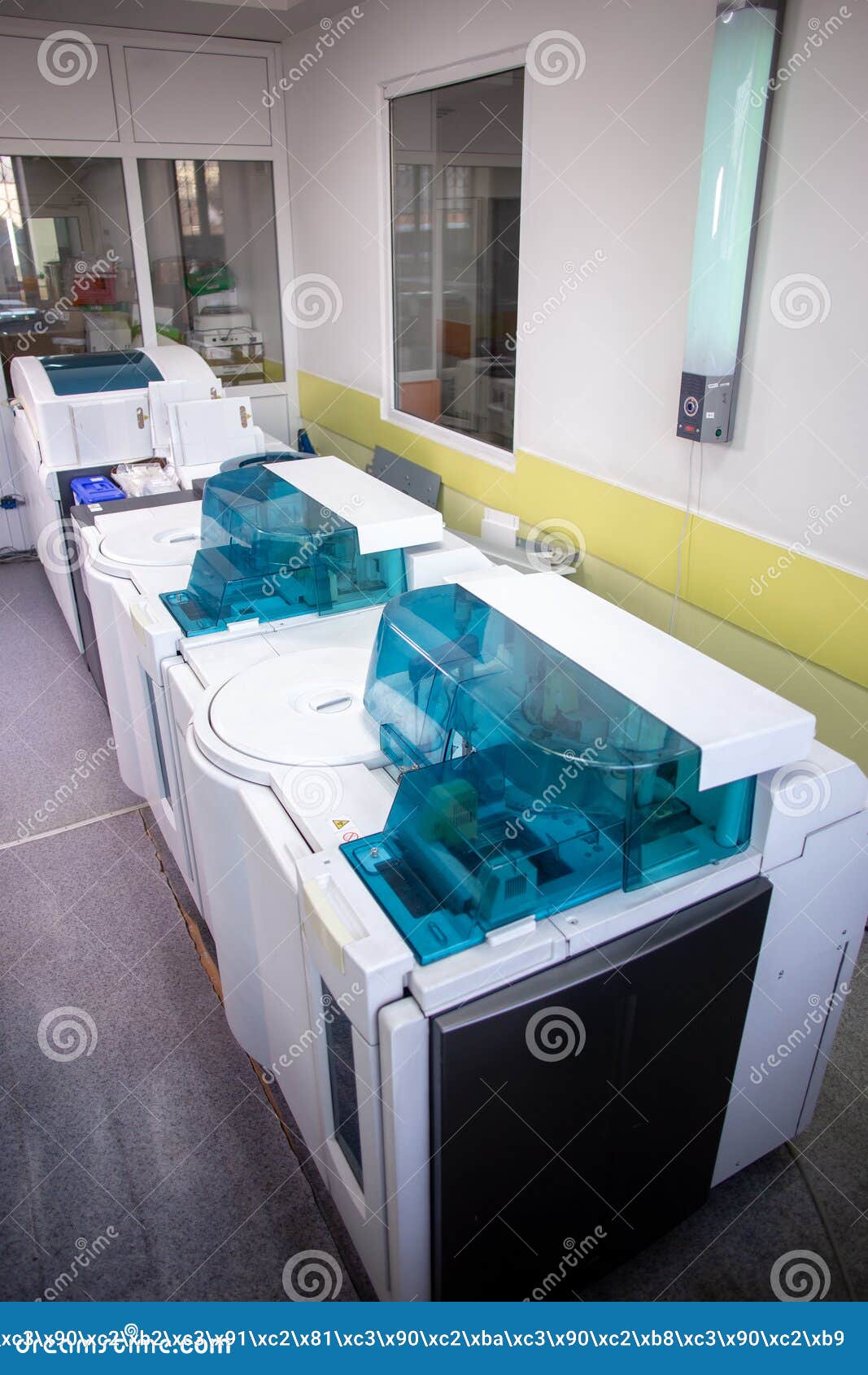 Laboratory Automatic Equipment for Analysis in the Hospital Stock Image ...