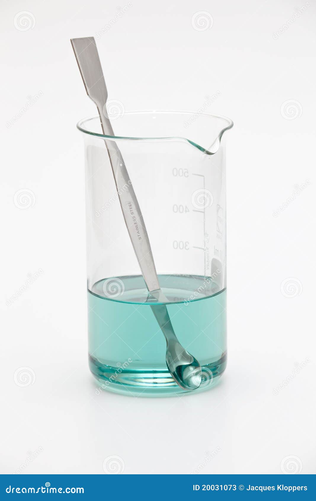 Laboratory Beaker In Test, Chemical Reaction. Lab Worker Checks ...