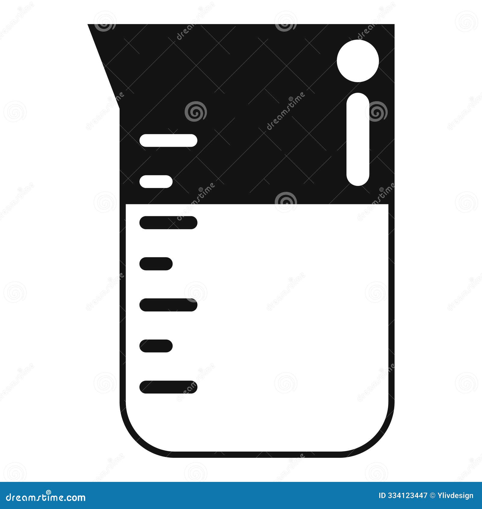 Laboratory Beaker Icon Showing Measuring Container Stock Illustration ...