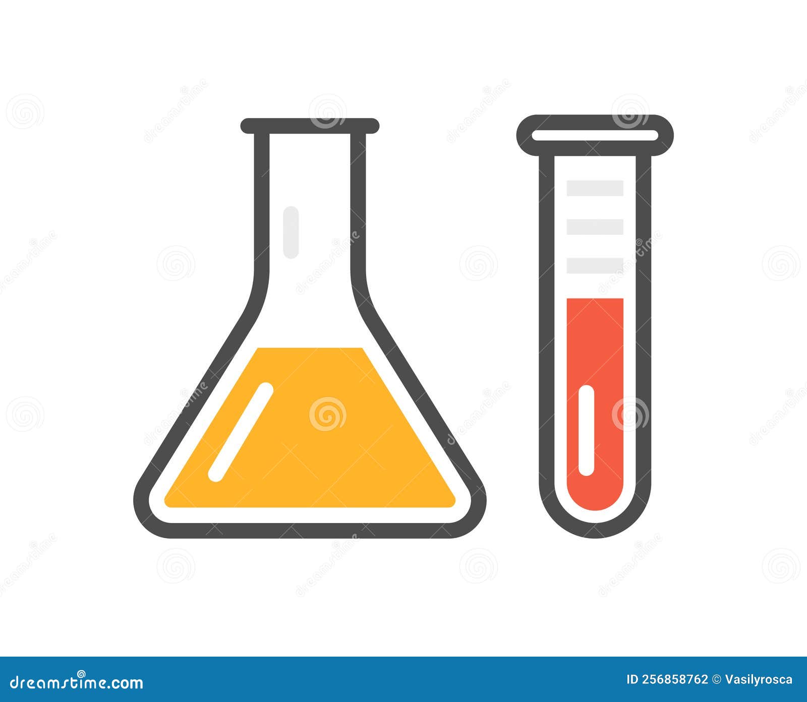 Laboratory Beaker Icon Test Tube. Chemistry Experimental Logo Lab ...