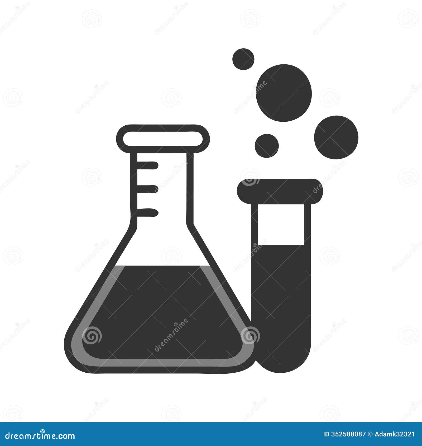 Laboratory Beaker and Test Tube Vector for Science Education and ...