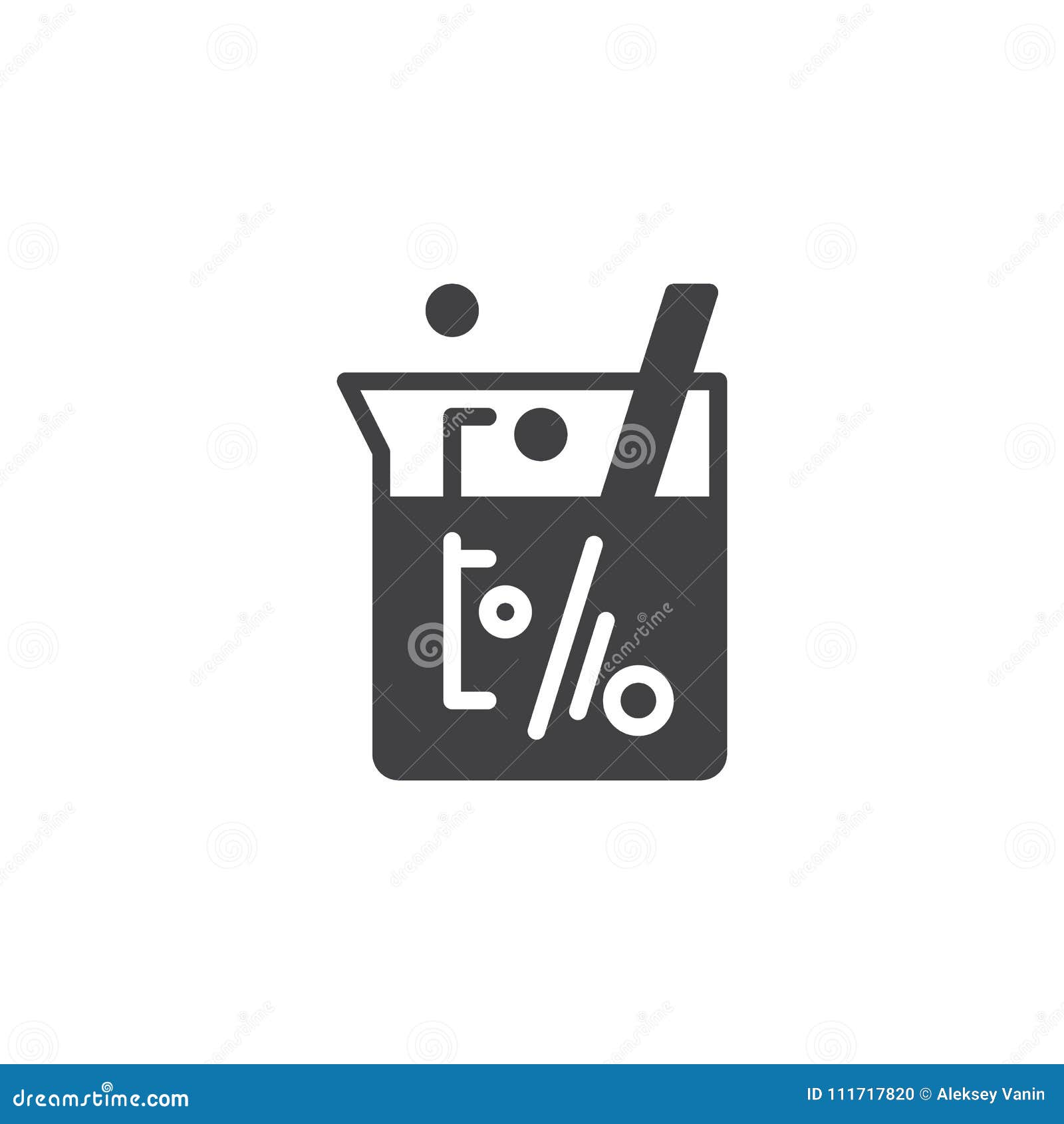 Laboratory Beaker Vector Icon Stock Vector - Illustration of container ...