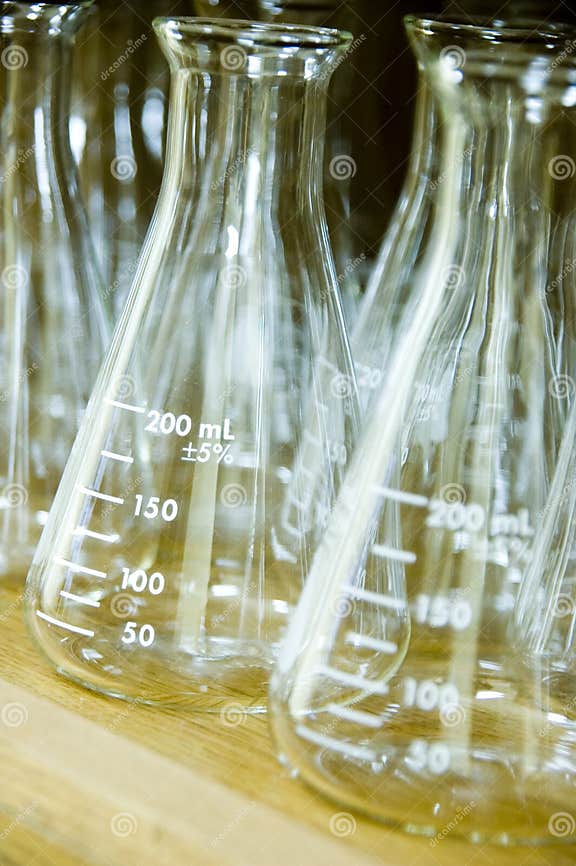 Laboratory beakers stock image. Image of biology, chemistry - 1768003