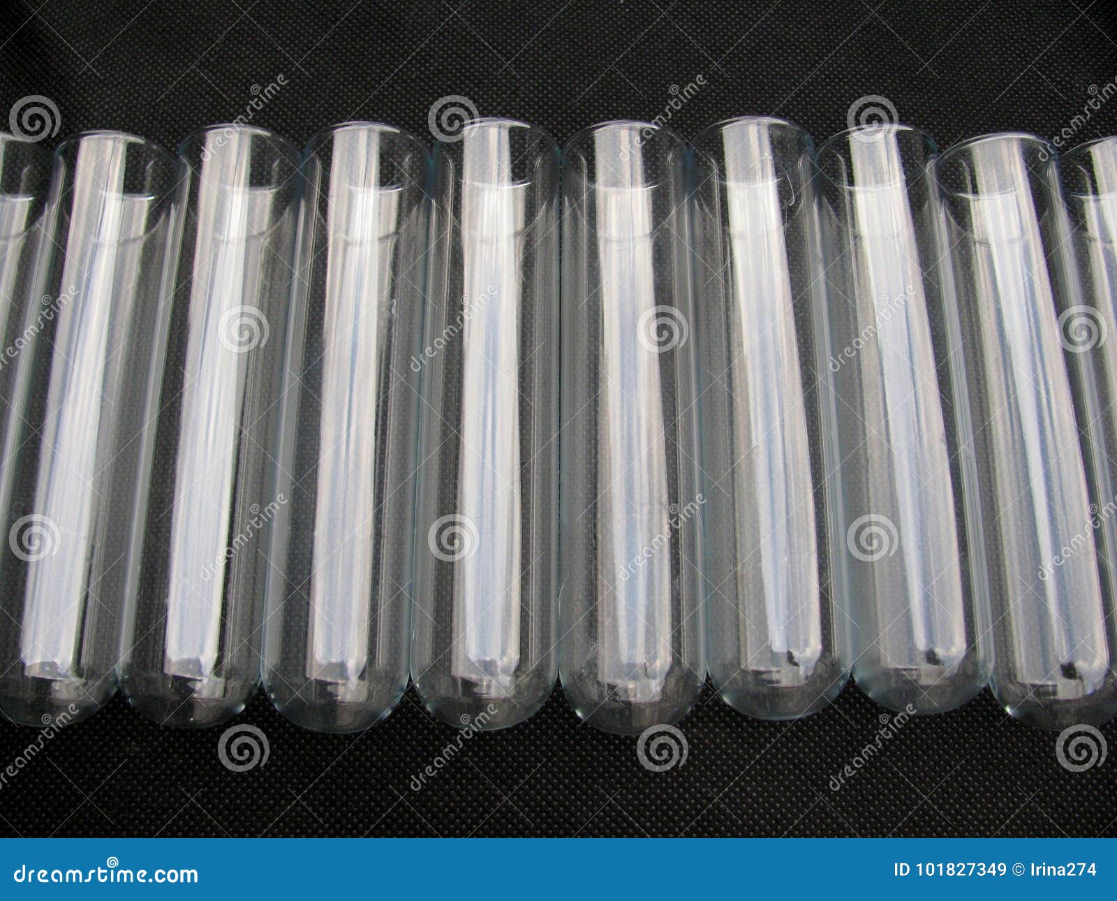 Laboratory Beakers and Glassware on Black Background Stock Image ...