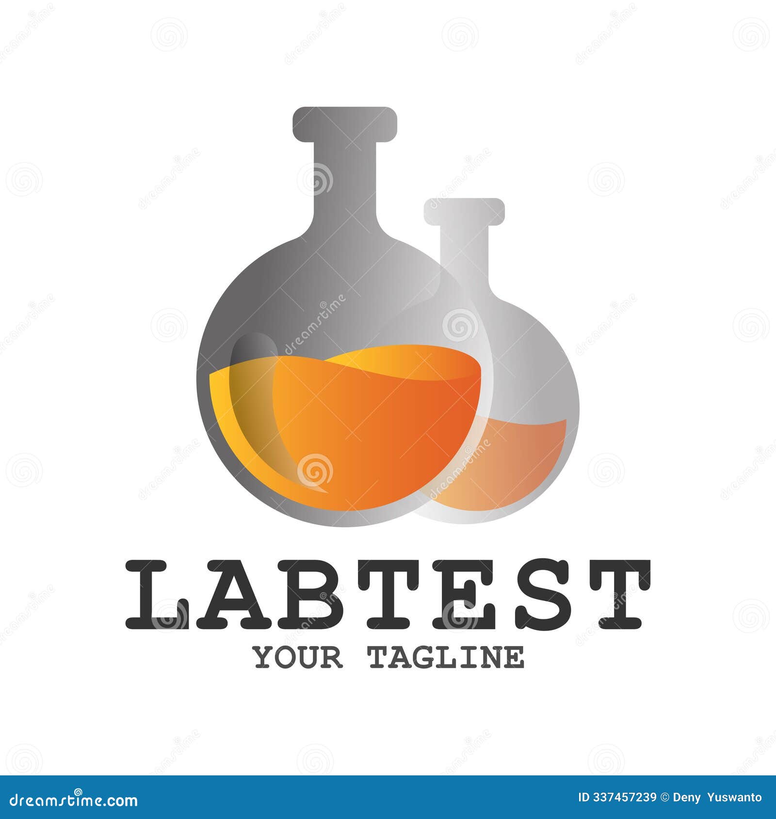 Laboratory Beakers Logo Vector Design Template Stock Vector ...