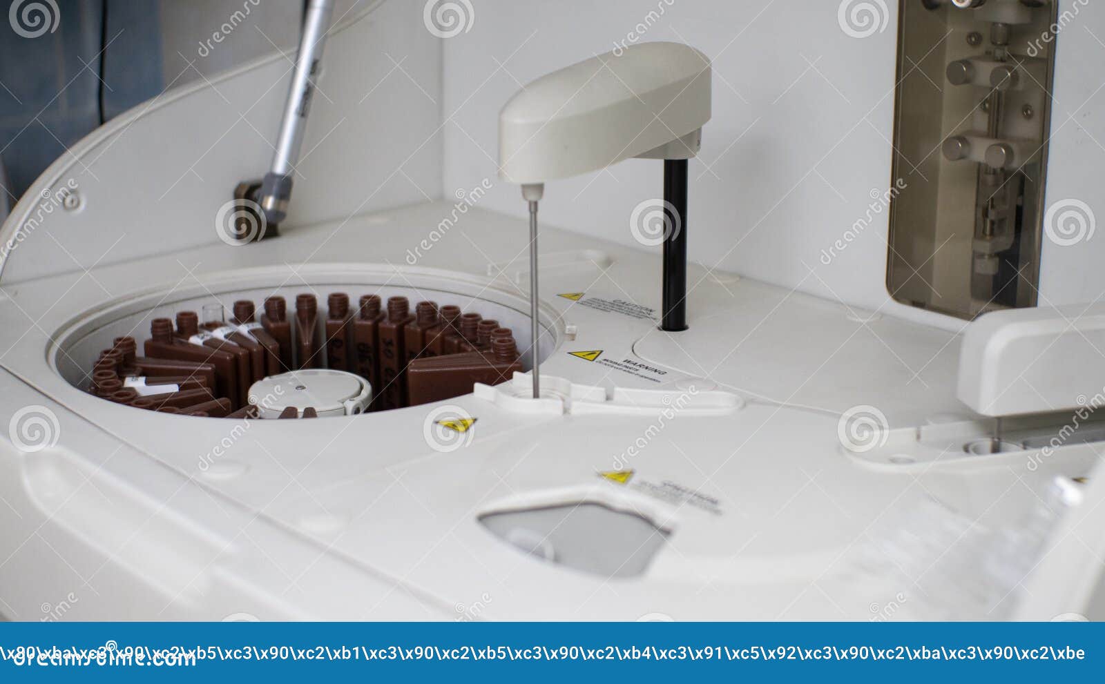 A Laboratory Biochemical Analyzer Analyzes Blood Serum Samples. the ...
