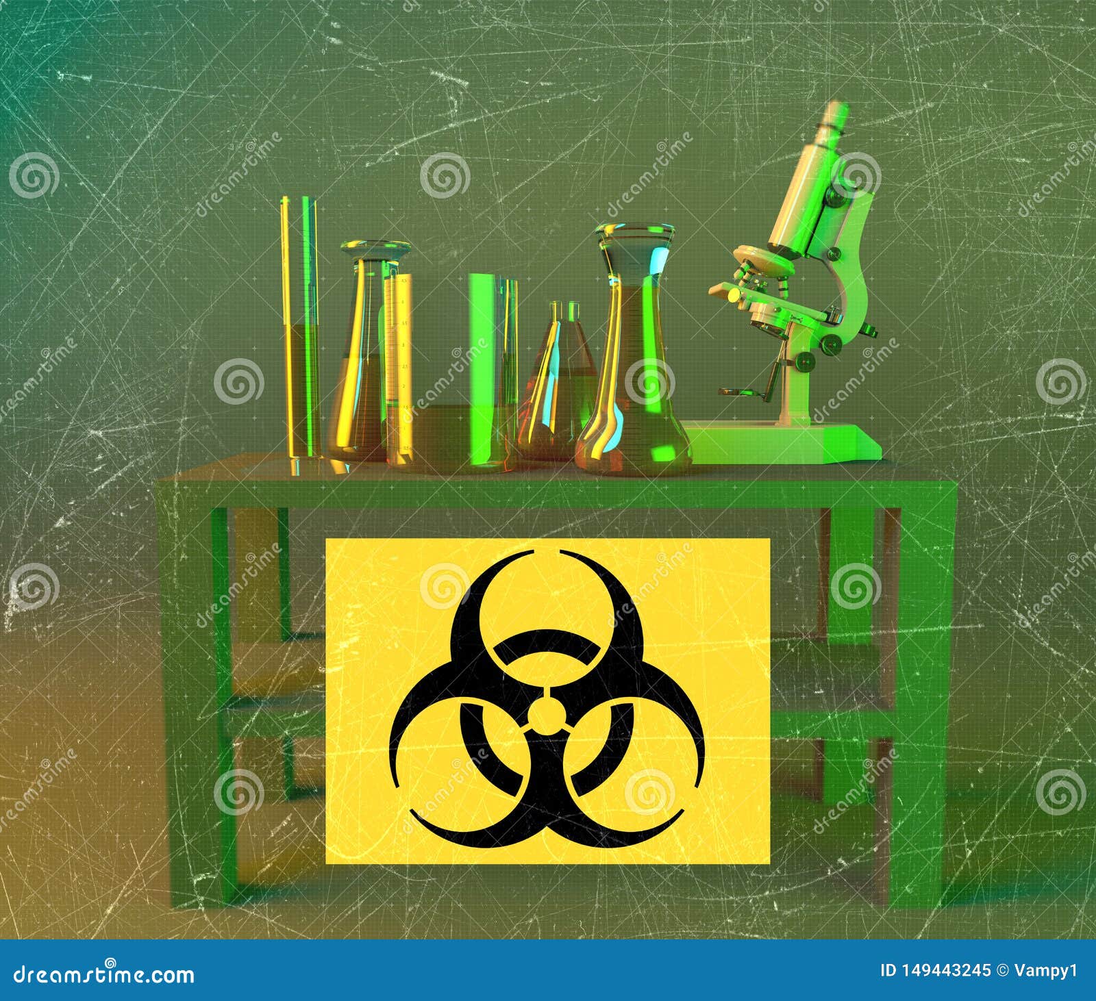 Laboratory and Biohazards Study, Analysis with Microscope and ...