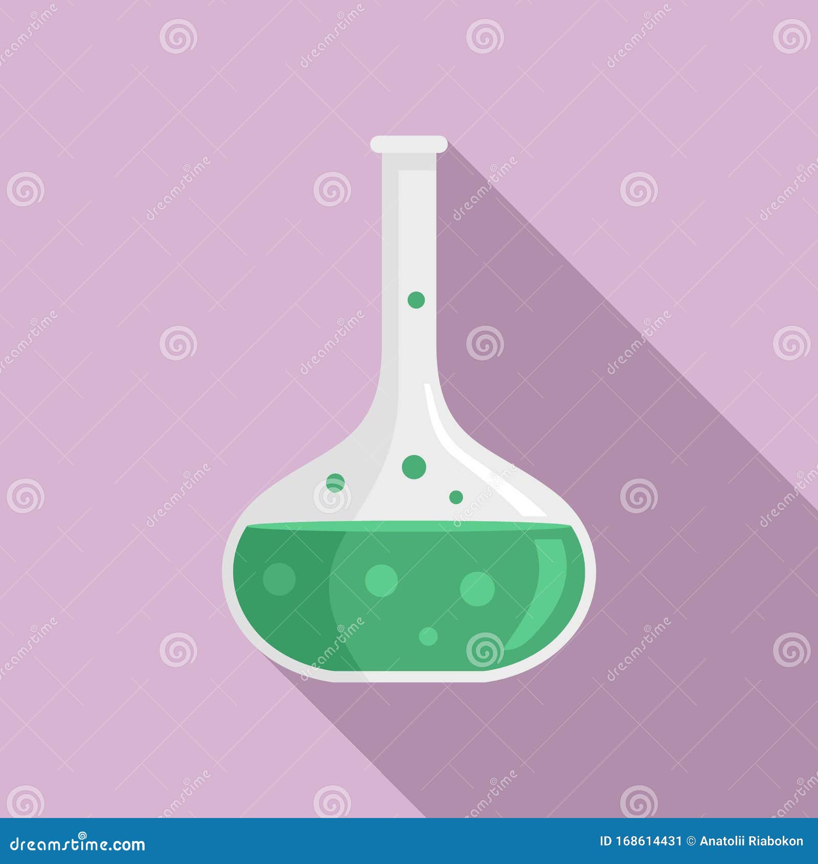 Laboratory Bottle Icon, Flat Style Stock Vector - Illustration of ...
