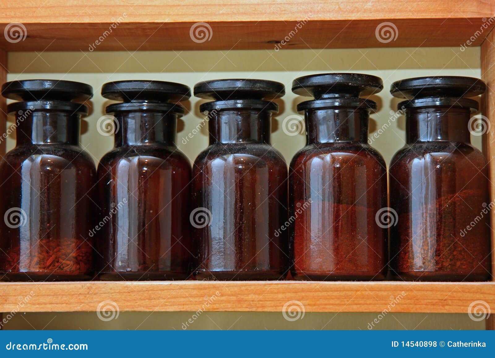 Laboratory bottles stock photo. Image of flacon, wooden - 14540898