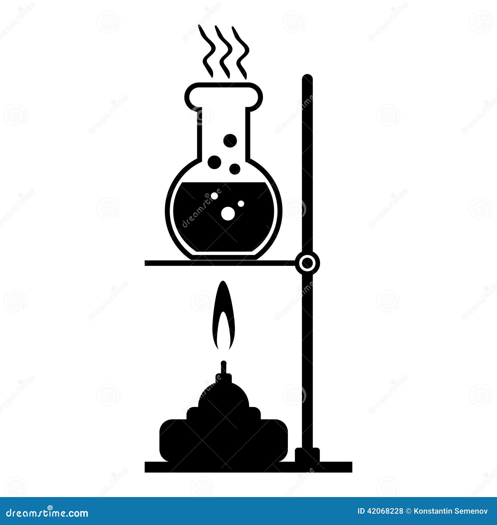 Laboratory Burner and Flask Stock Vector - Illustration of icon ...