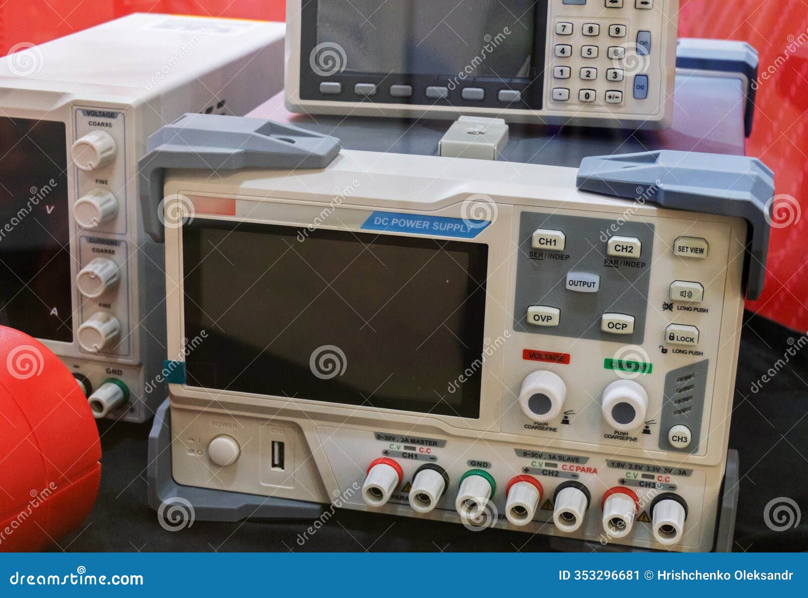 Laboratory 3-channel Power Supply, with Voltage Regulation Stock Image ...