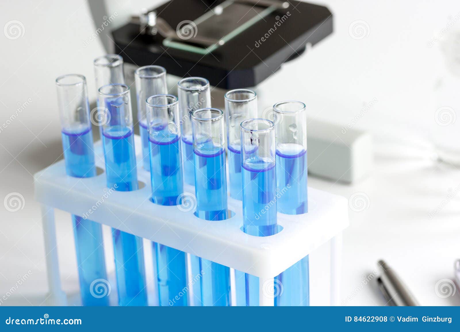 Laboratory, Chemistry and Science Concept on White Background Stock ...