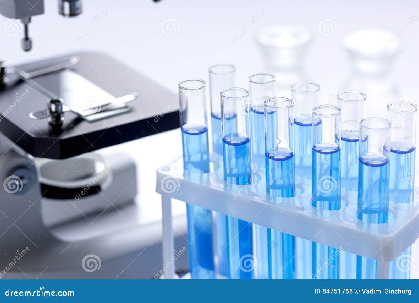 Laboratory, Chemistry and Science Concept on White Background Stock ...