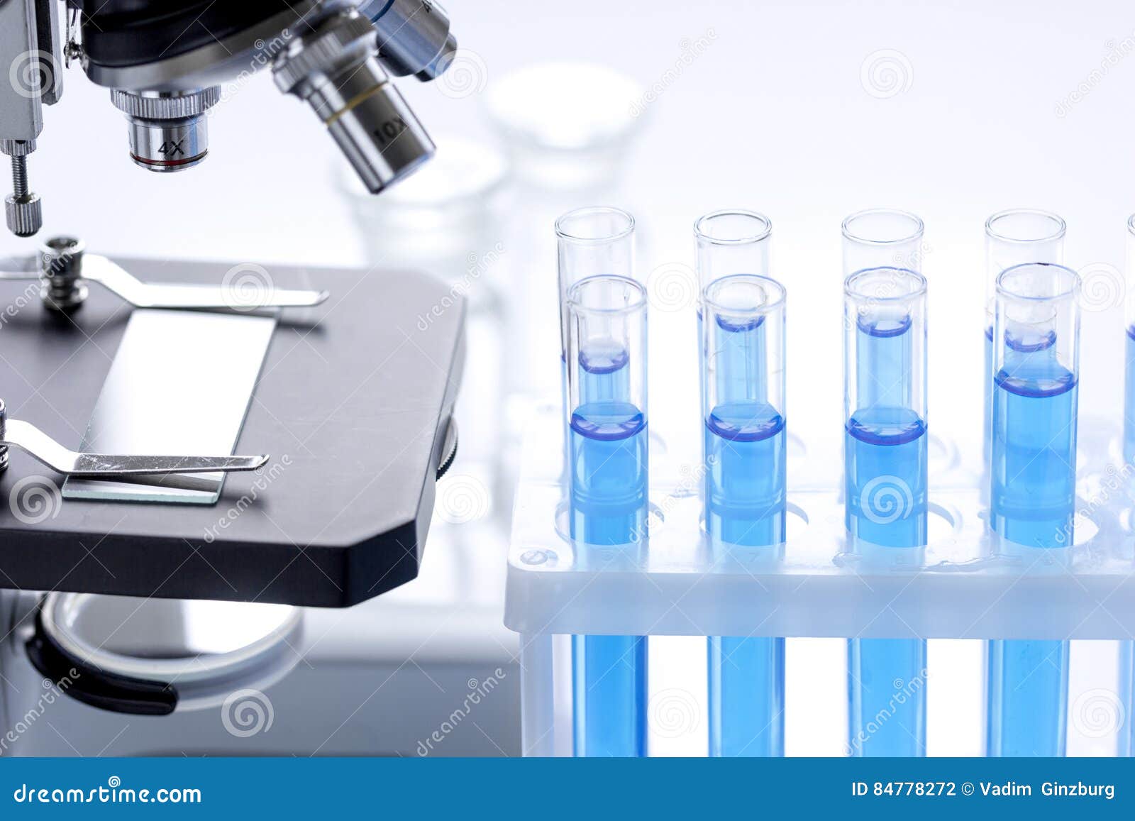 Laboratory, Chemistry and Science Concept on White Background Stock ...