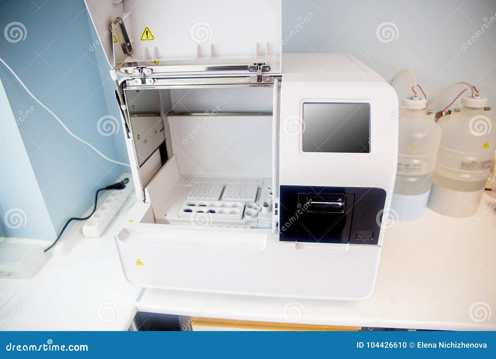 Laboratory in a clinic stock photo. Image of person - 104426610