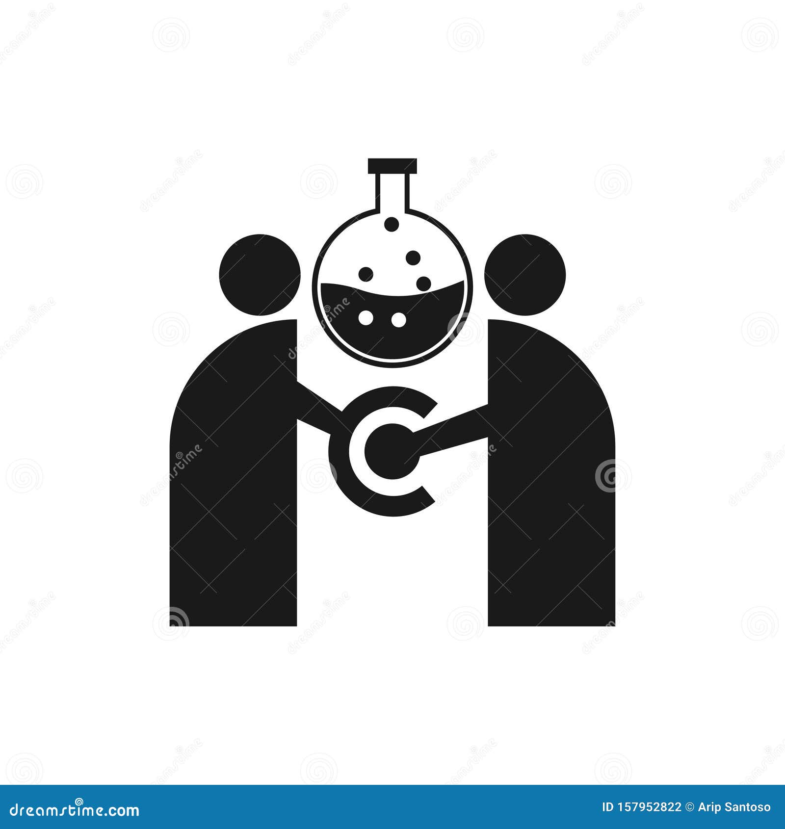Laboratory Commitment Teamwork Together Black Logo Stock Vector ...