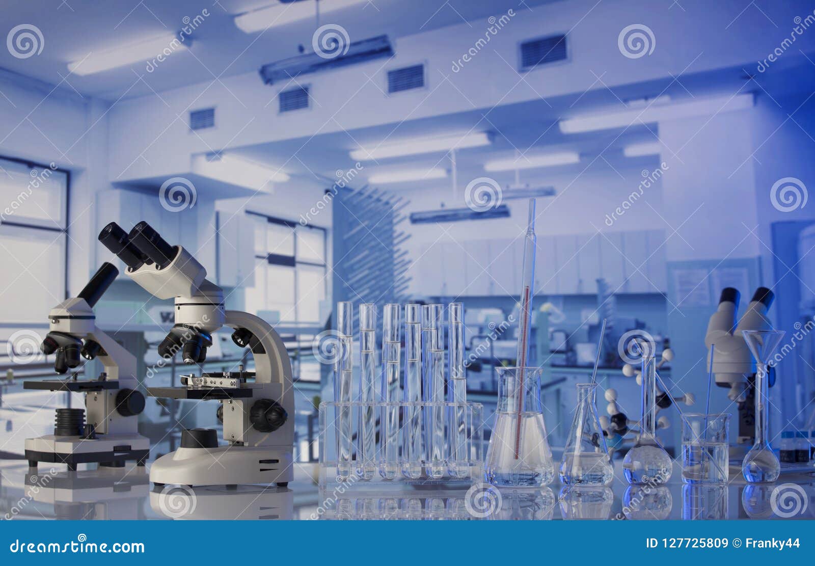 Laboratory Concept . Modern Scientific Laboratory Interior. Stock Image ...