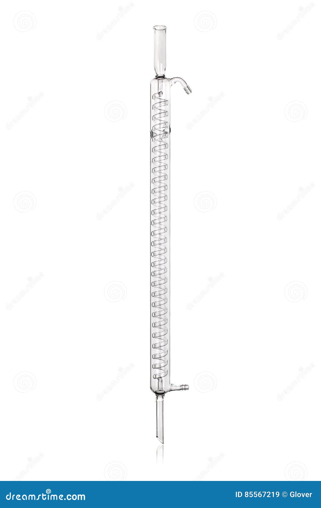 Laboratory Cooling Tube Isolated on White Stock Image - Image of ...