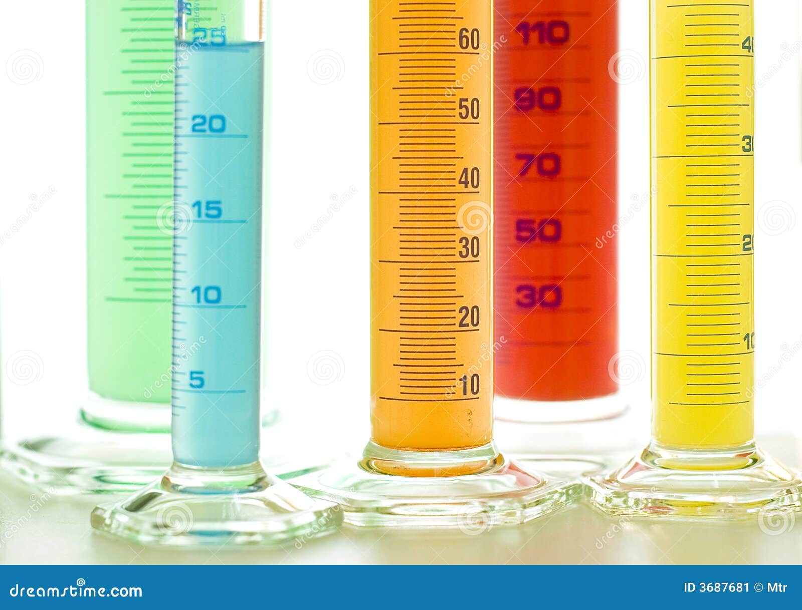Laboratory cylinders stock image. Image of glass, glove - 3687681
