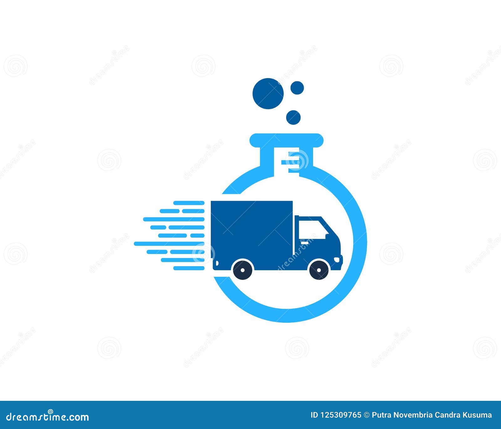 Laboratory Delivery Logo Icon Design Stock Vector - Illustration of ...