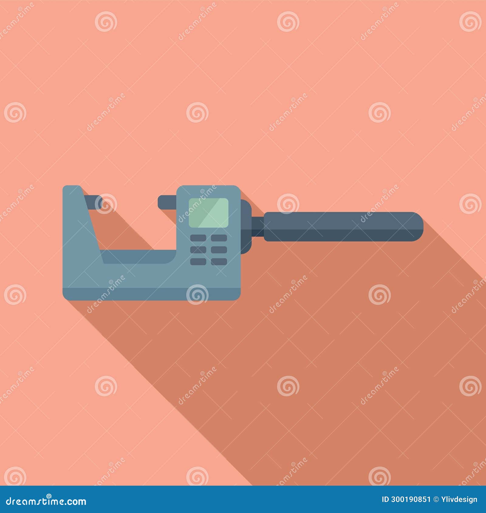 Laboratory Digital Micrometer Icon Flat Vector. Number Scale Precise ...