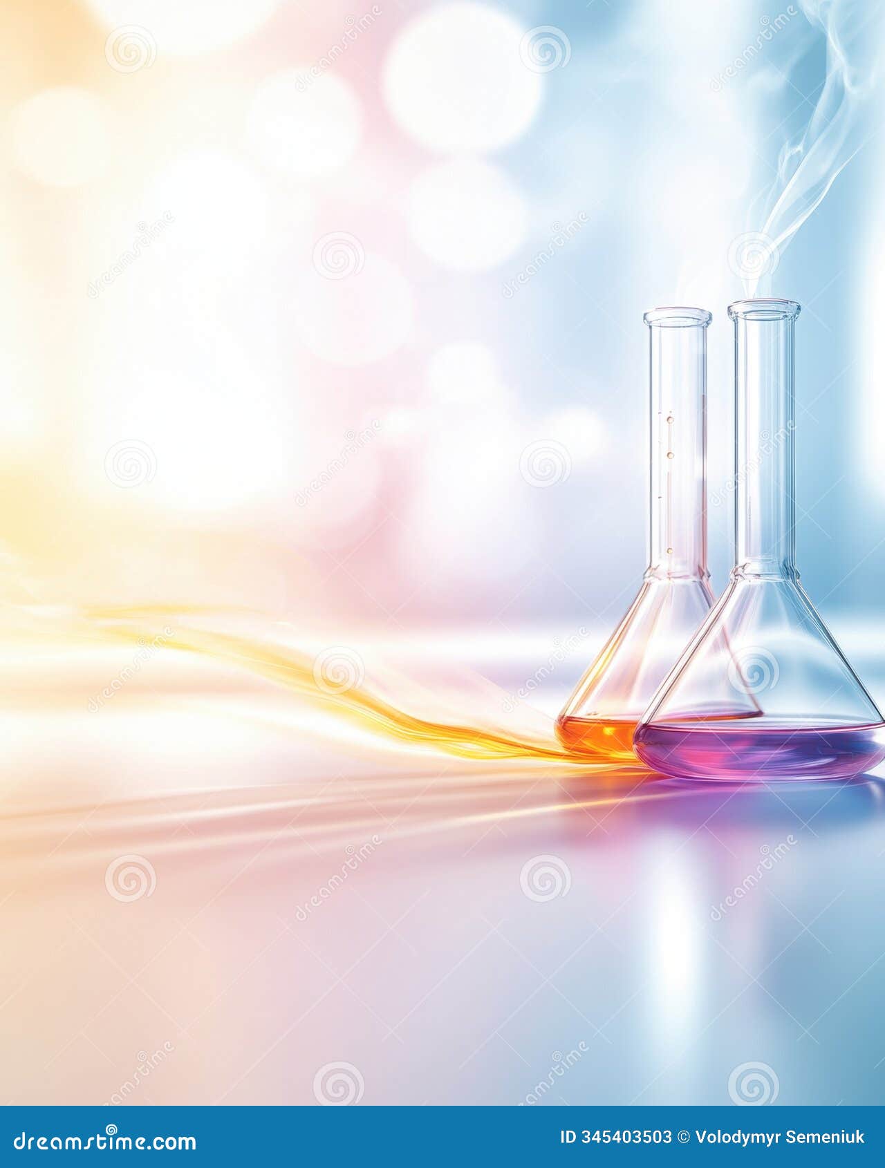 Laboratory Distillation Setup with Colorful Liquids in Glassware and ...