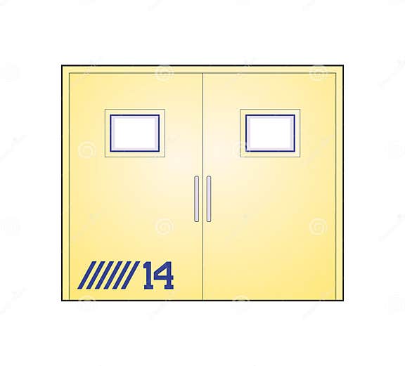 Laboratory door draw stock vector. Illustration of design - 265880430