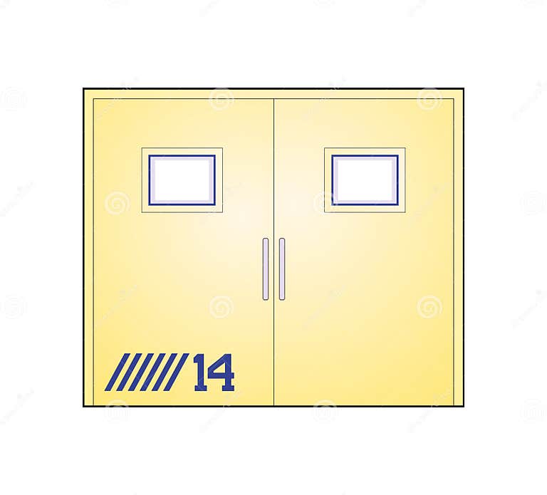 Laboratory door draw stock vector. Illustration of design - 265880430