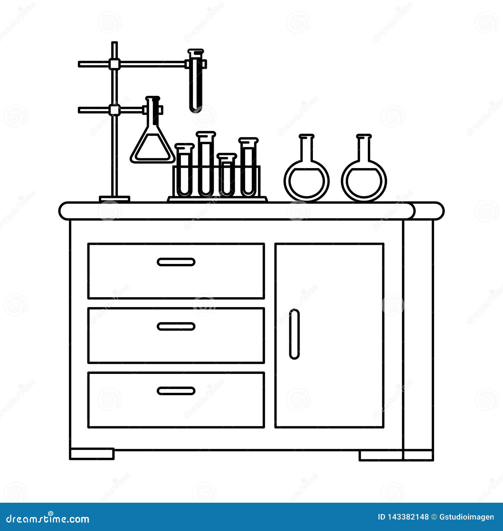 Science Lab Table Clip Art