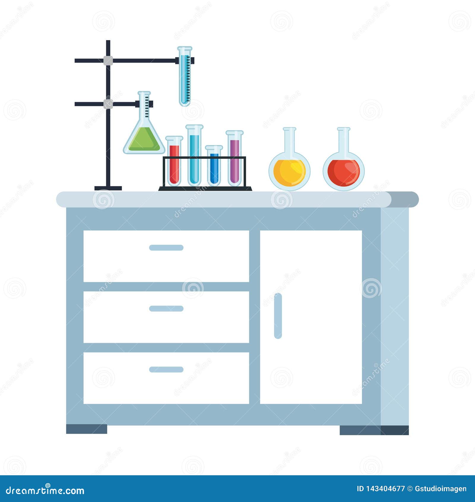 Laboratory Drawer Isolated Icon Stock Vector - Illustration of biology ...