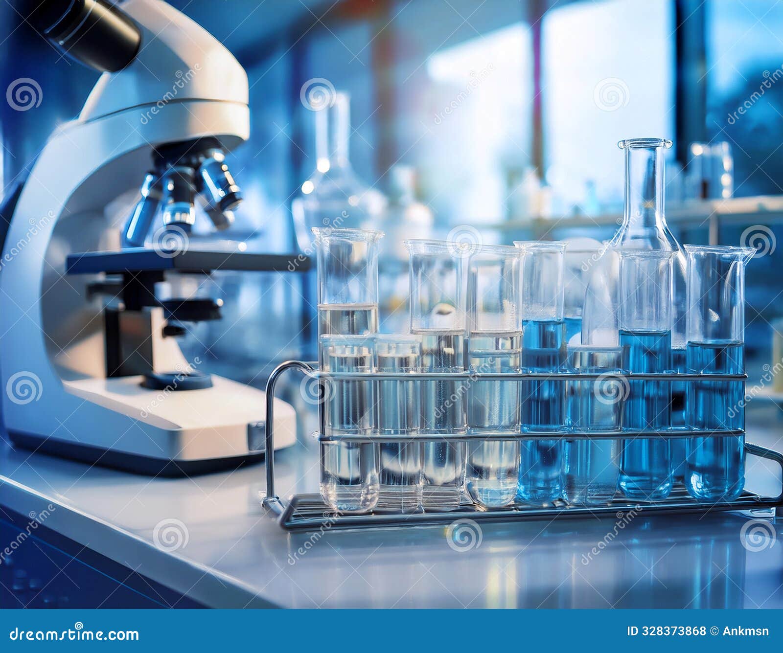 Laboratory Environment Featuring Lab Equipment, Test Tubes, and ...