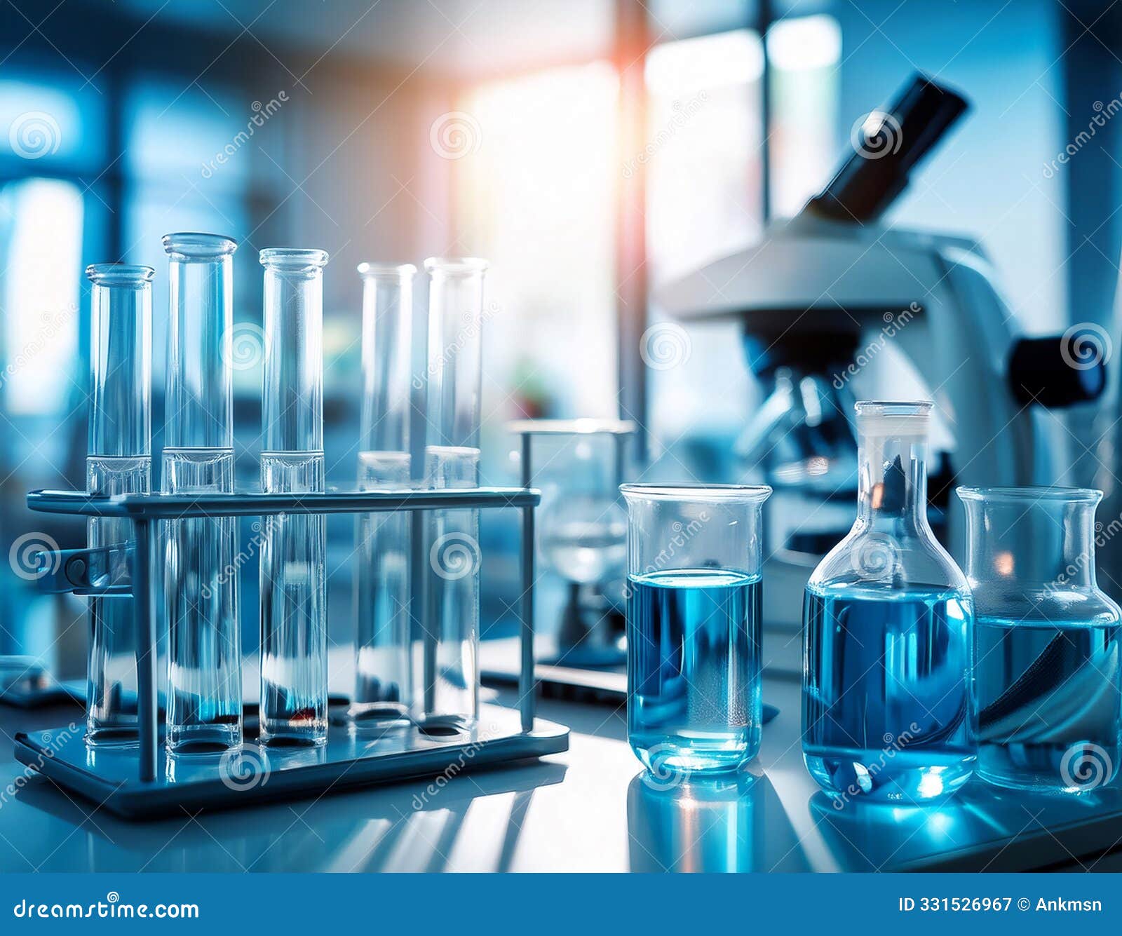 Laboratory Environment Featuring Lab Equipment, Test Tubes, and ...