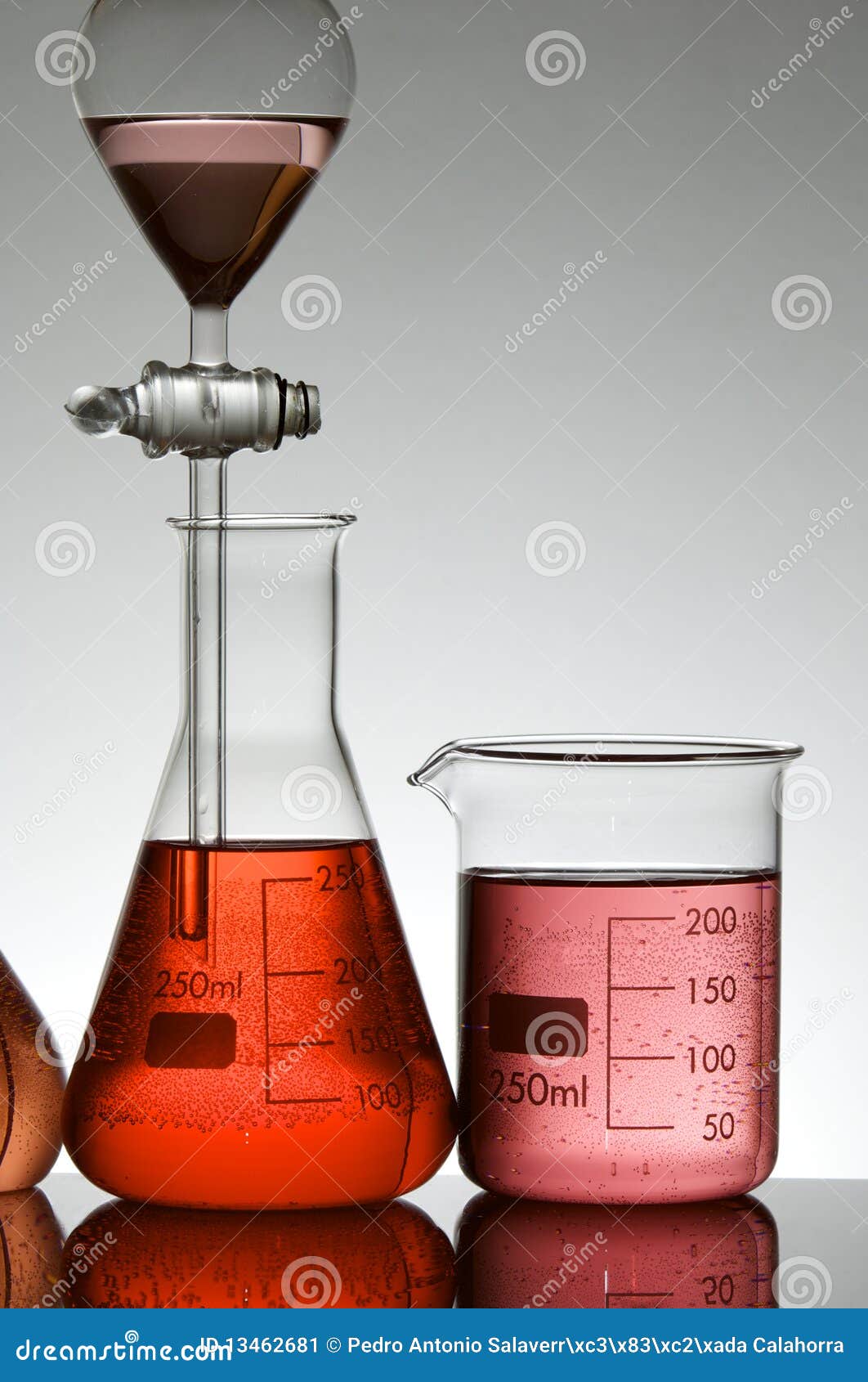 Laboratory equipment stock image. Image of bottles, backlit - 13462681