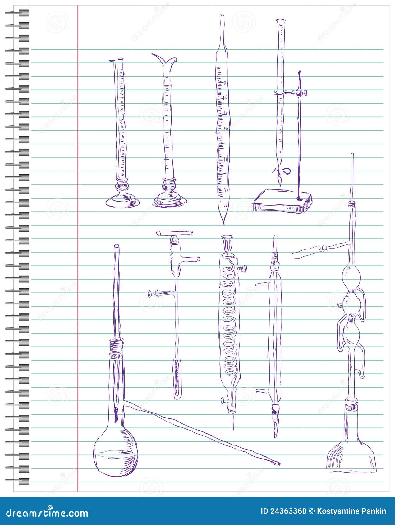 Laboratory Buret Icon Outline Vector Illustration | CartoonDealer.com ...
