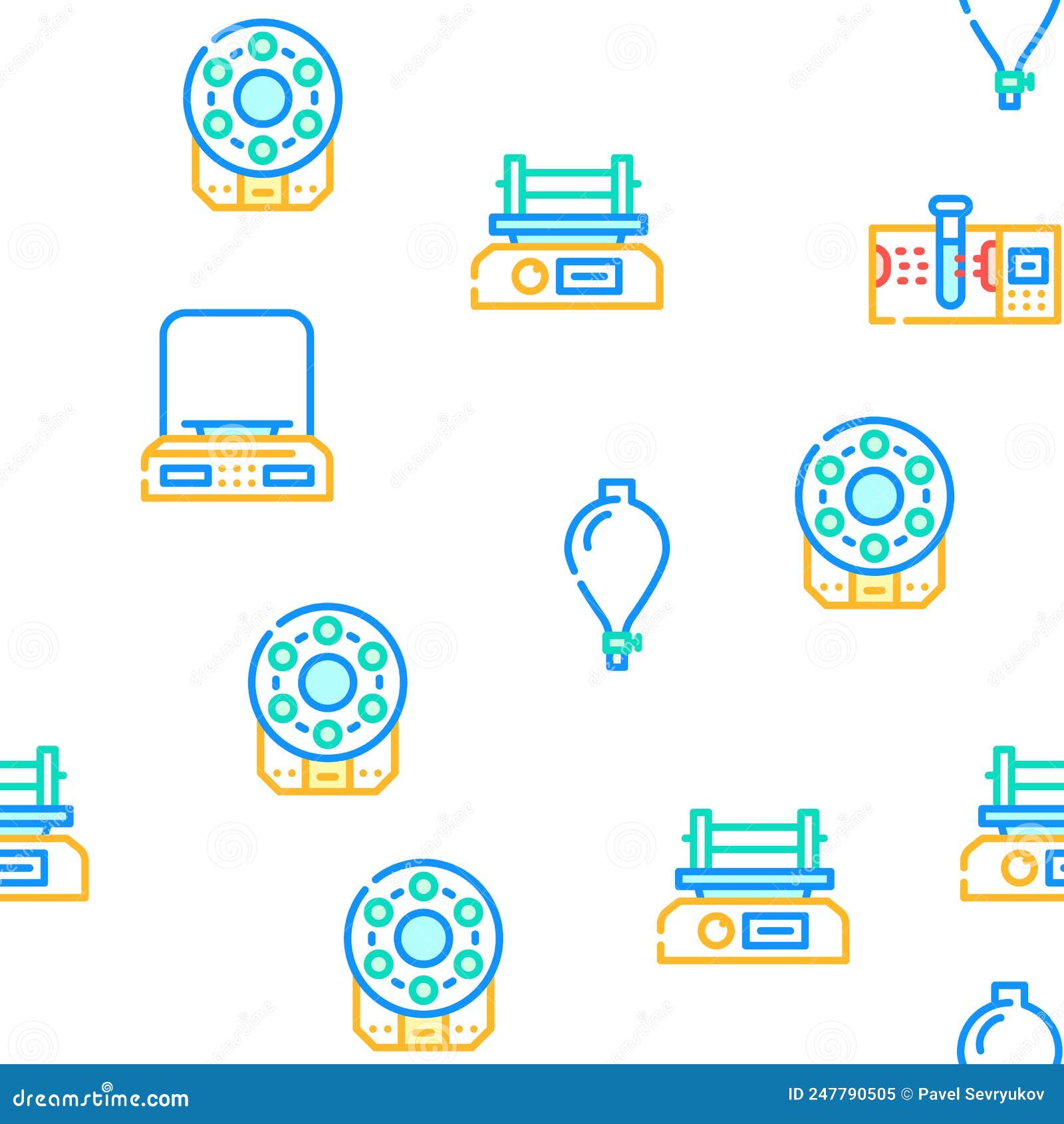 Laboratory Equipment for Analysis Icons Set Vector Stock Vector ...