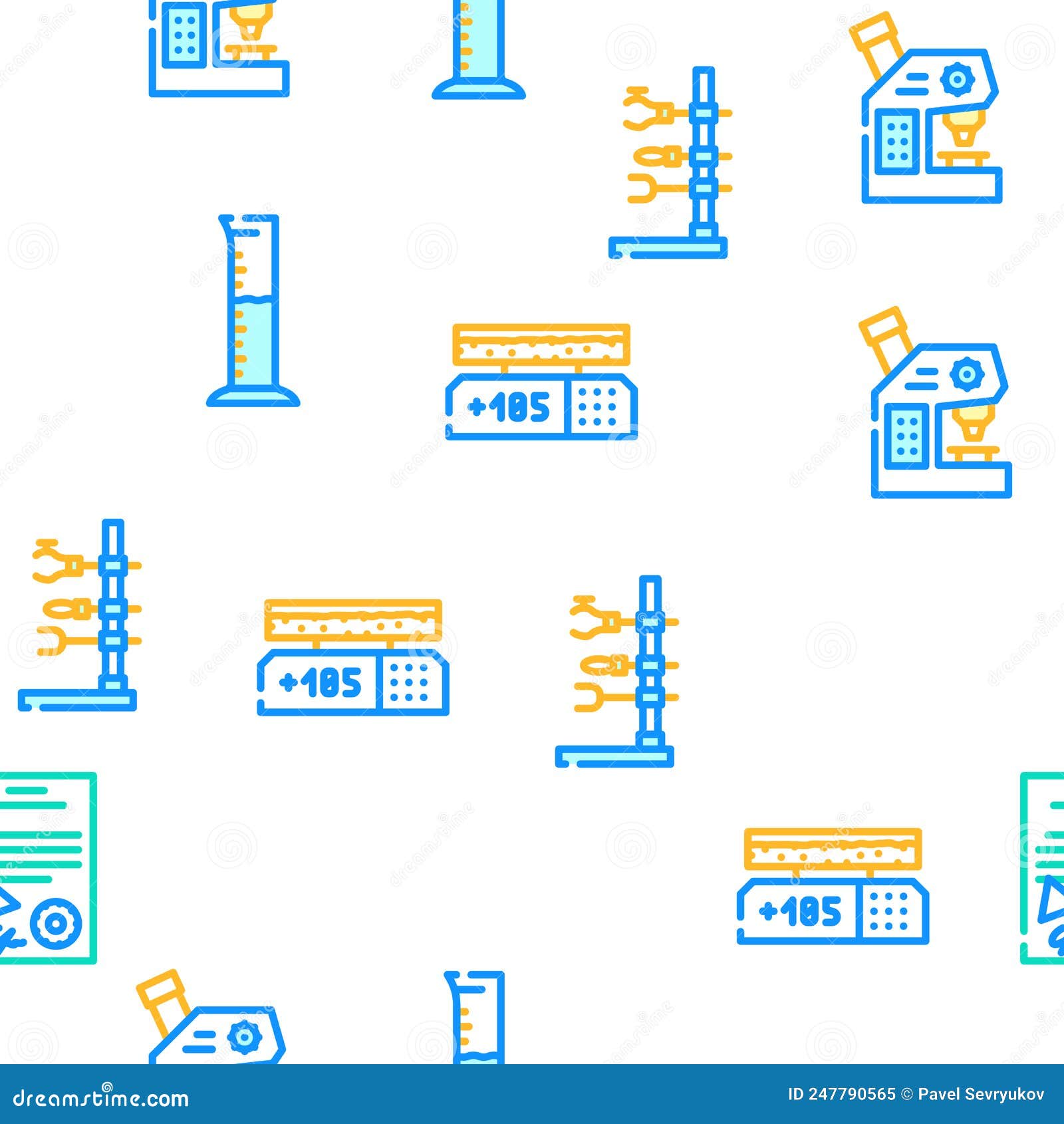 Laboratory Equipment for Analysis Icons Set Vector Stock Vector ...