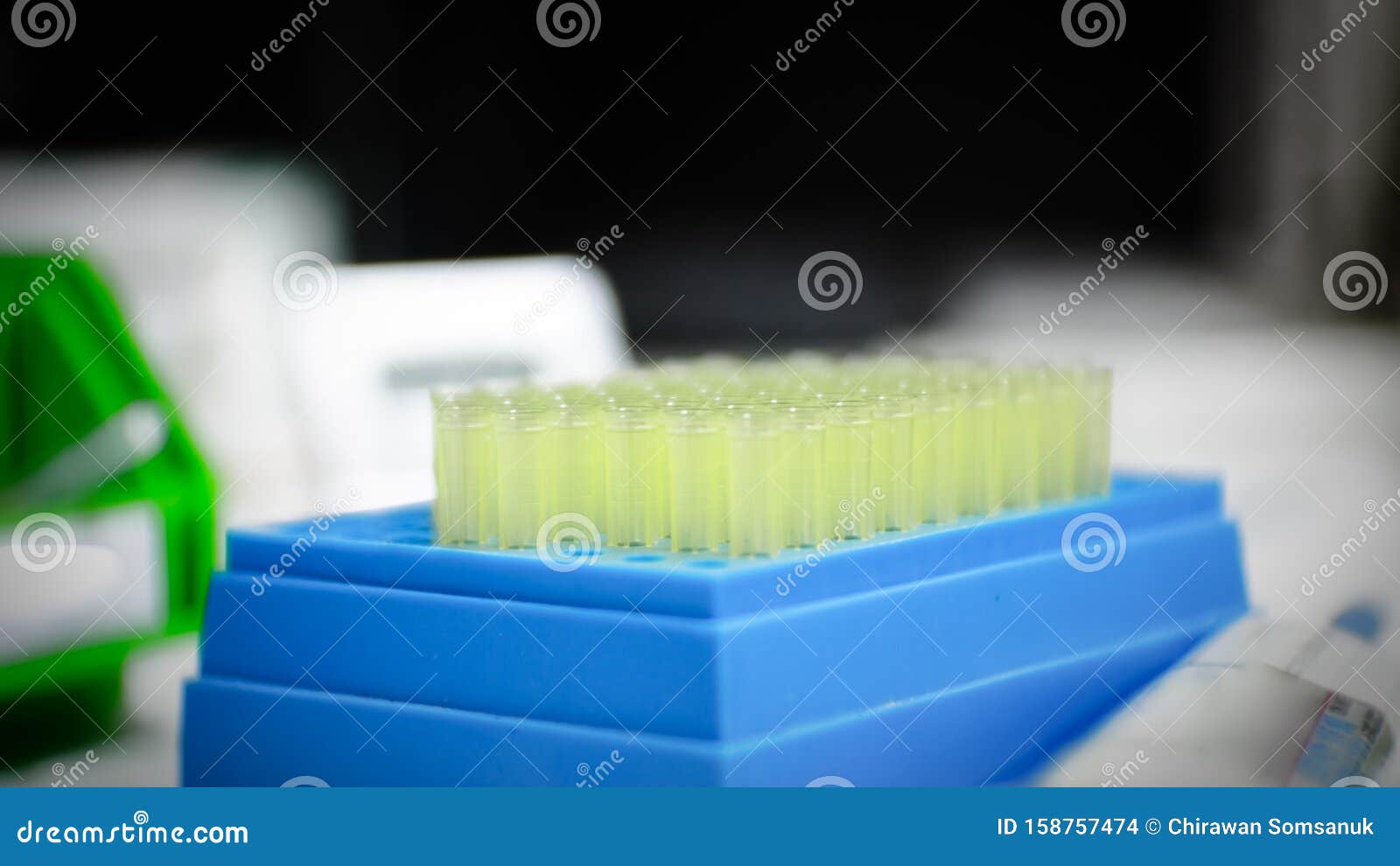 Laboratory Equipment on Blur Background Stock Photo - Image of closeup ...