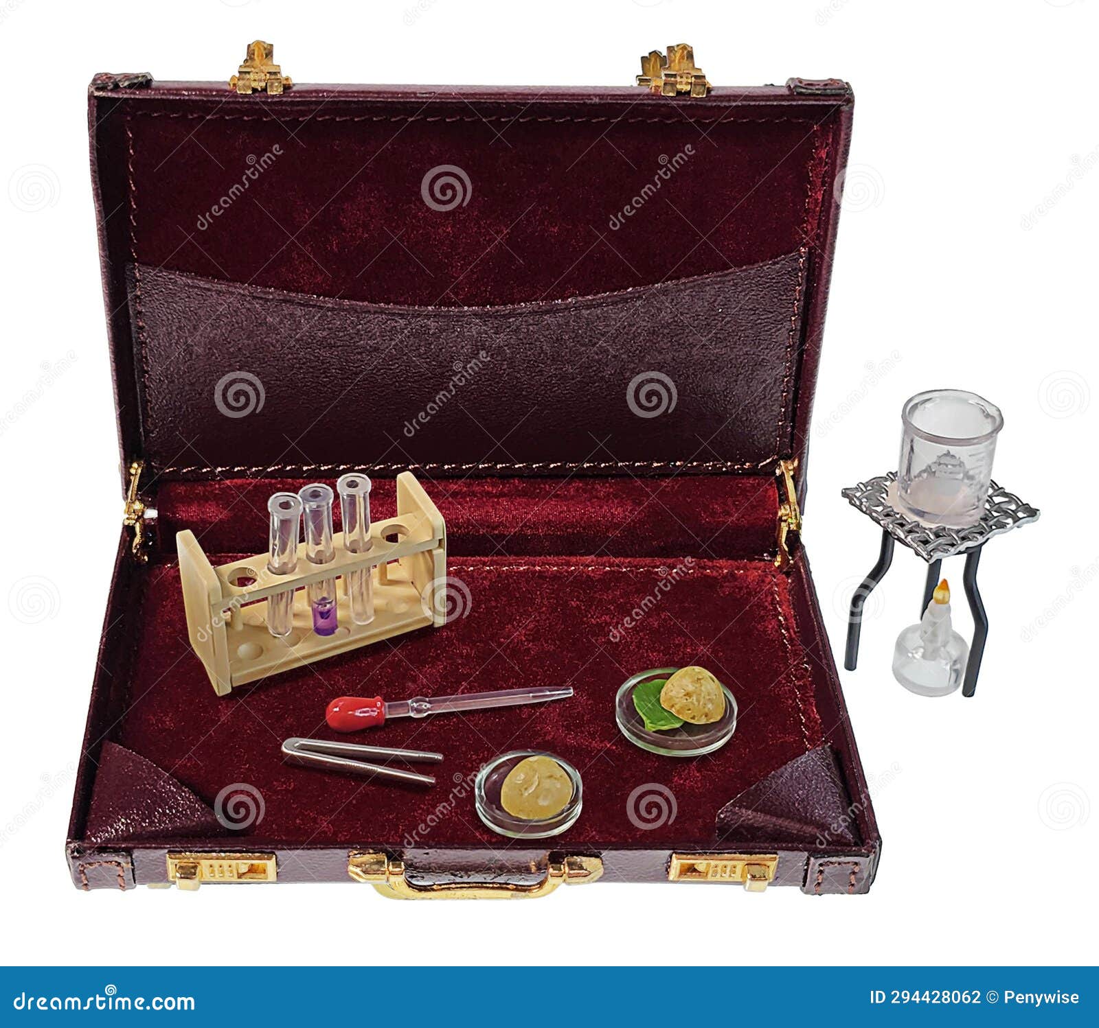 Laboratory Equipment in a Briefcase Stock Photo - Image of chemistry ...