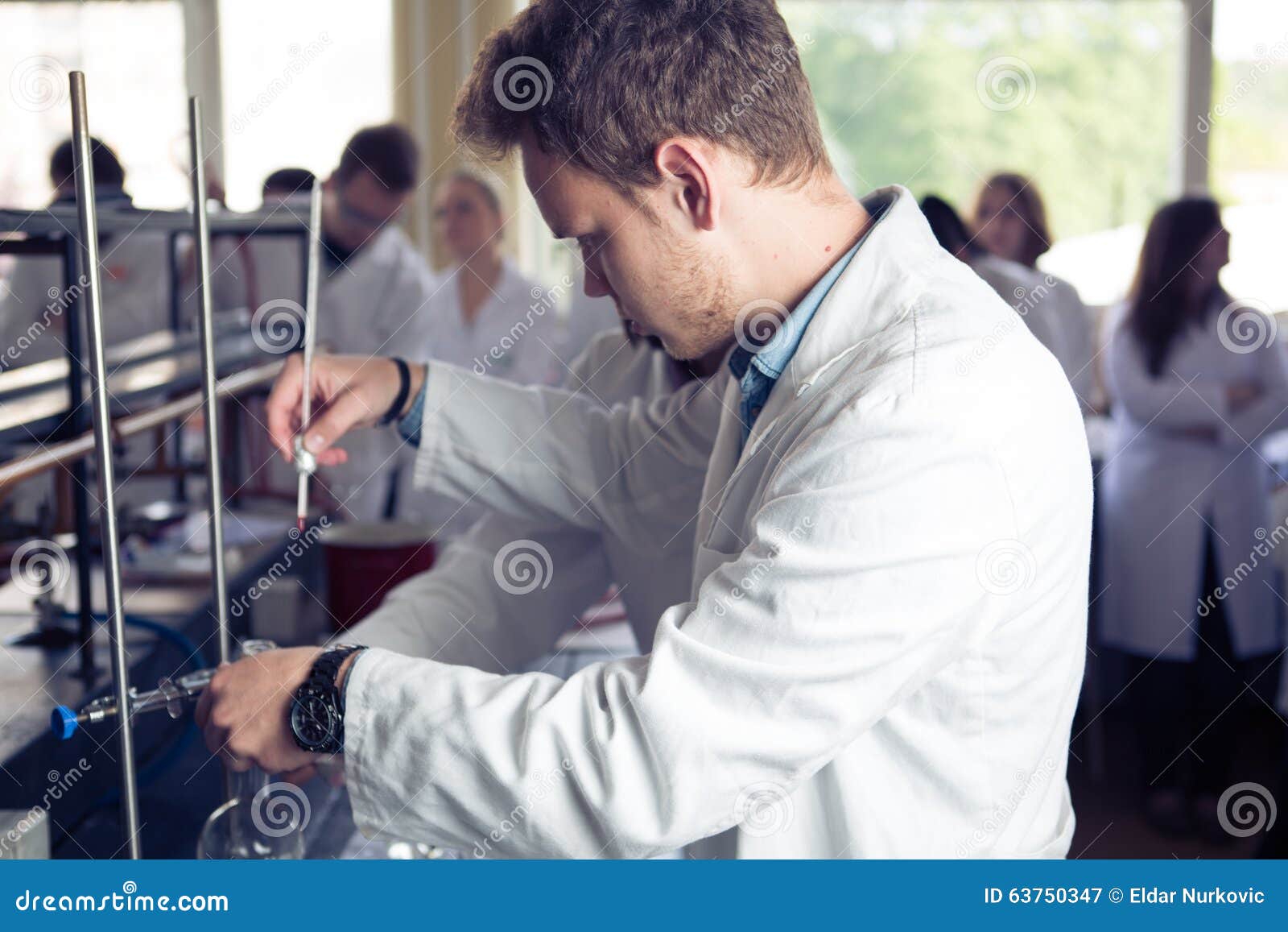 Laboratory Equipment For Distillation. Separating The Component ...