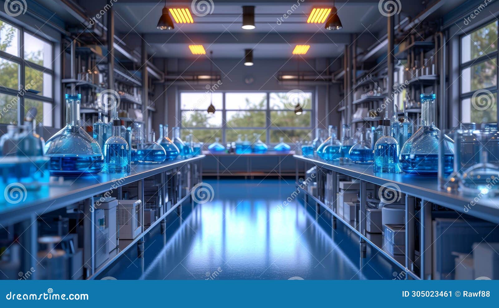 Laboratory Equipment Drawing, Glass Bottles and Experiment Flasks ...