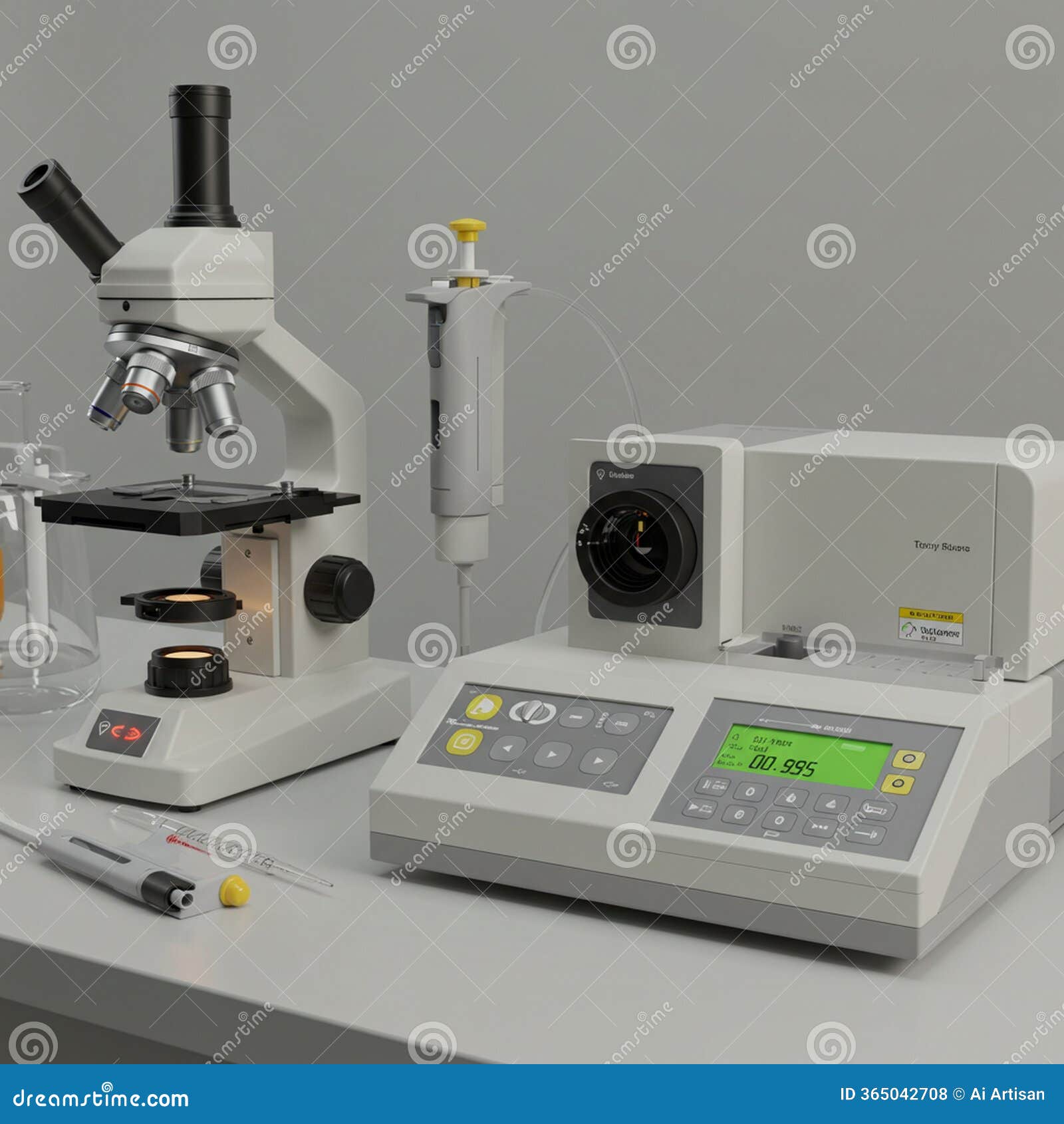 Precise Liquid Dispensing Clear Pipette With Gentle Flow Against A Clean Background Stock ...