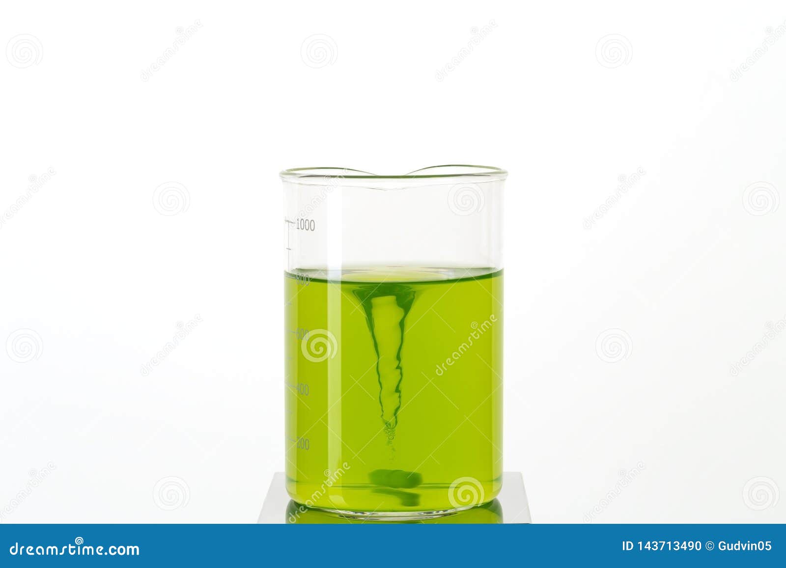 Laboratory Equipment. Magnetic Stirrer Making Liquid in Beaker Stock ...