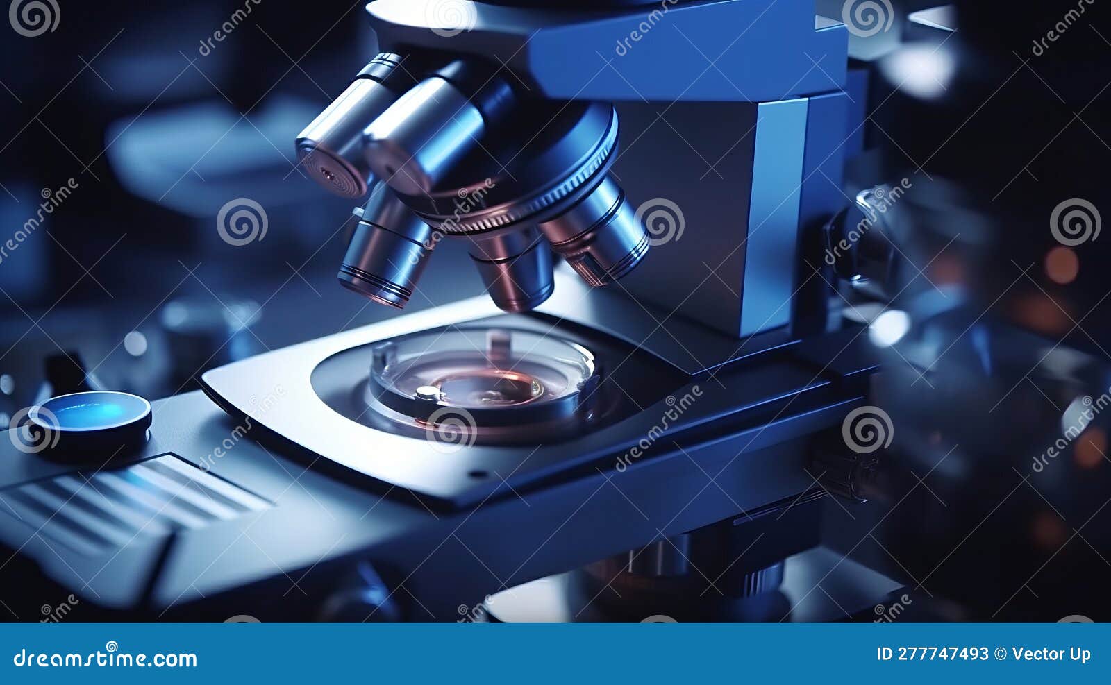 Optical Laboratory Realistic Microscope. Isometric Vector Image ...