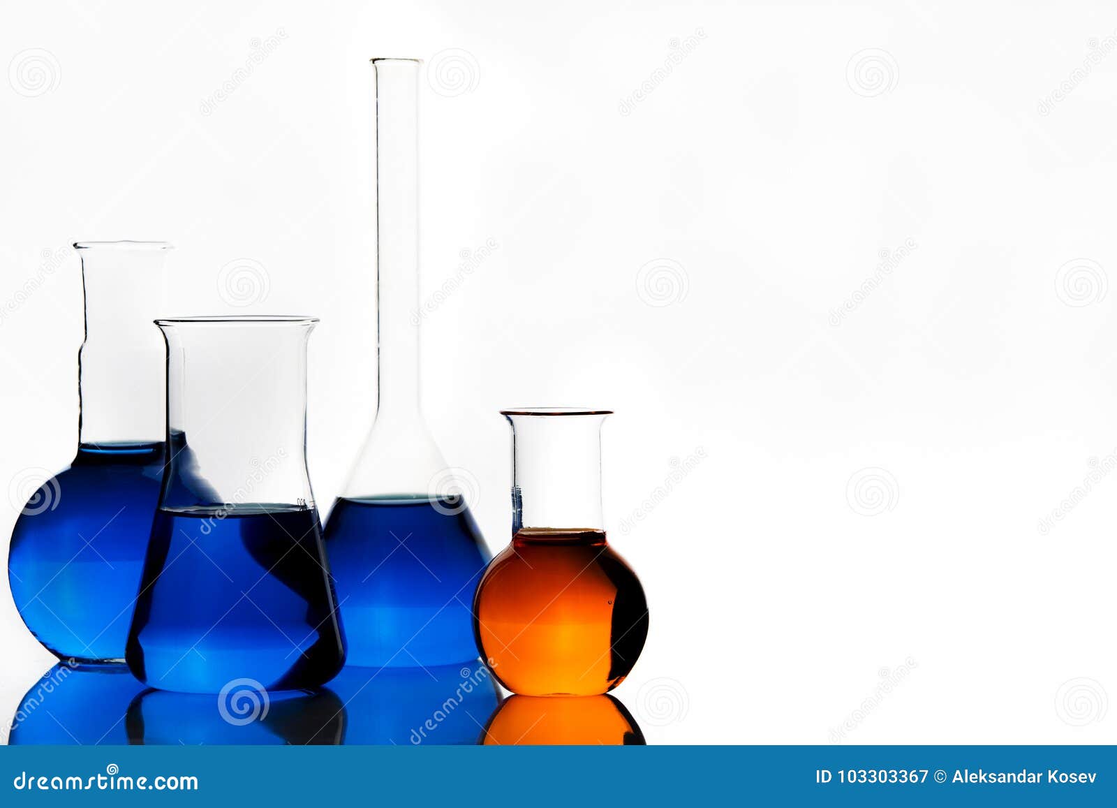 Laboratory Equipment Over White Stock Image - Image of chemical ...