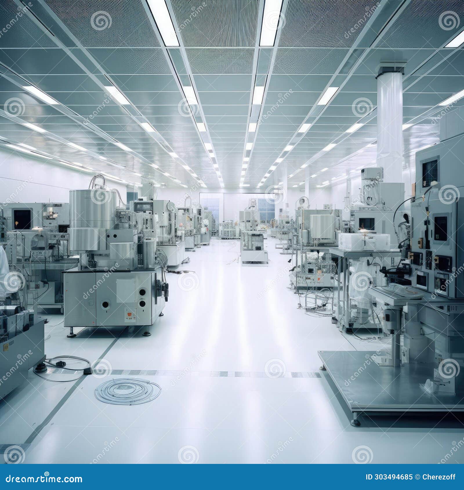 Laboratory with Equipment for the Production of Microchips Stock ...