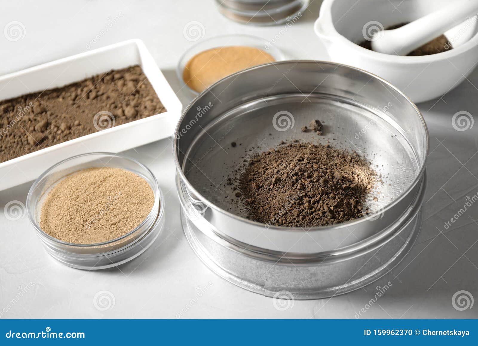 Laboratory Equipment For Pulverizing And Sieving Of Soil Samples On ...