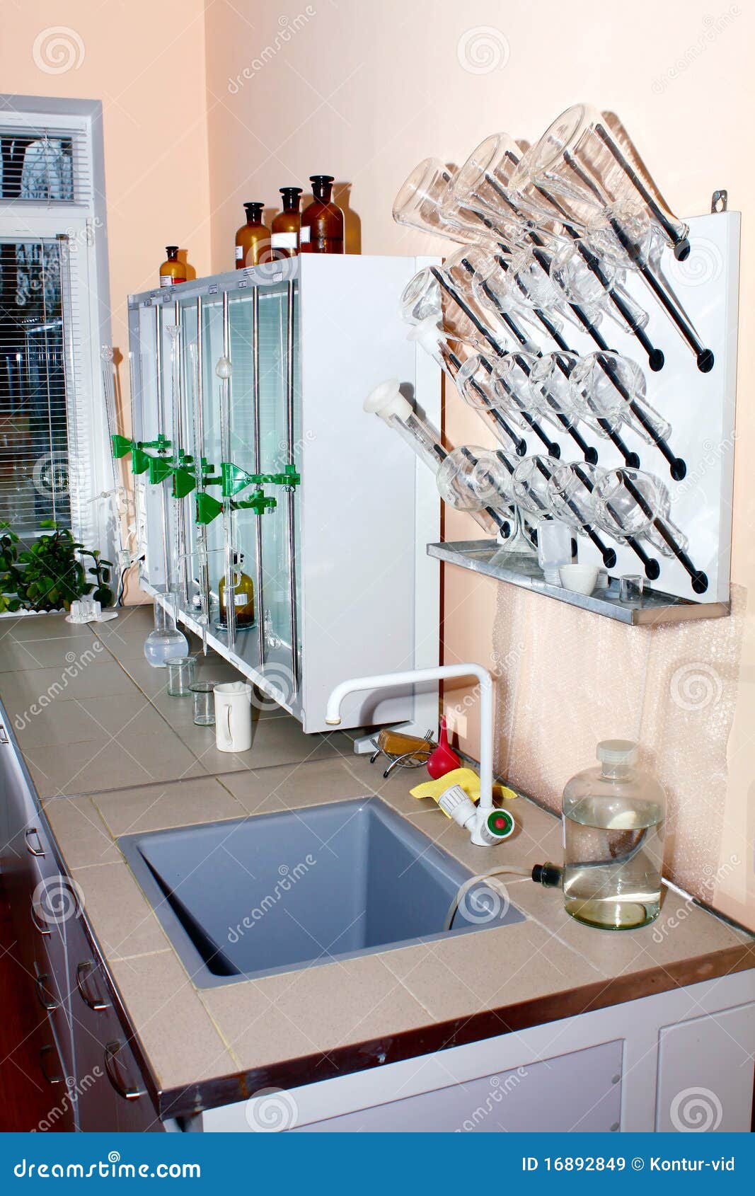 Laboratory Equipment for Realization of Analyses Stock Image - Image of ...