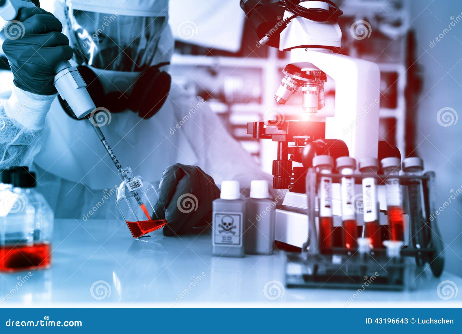 Laboratory Examination of Ebola. Stock Image - Image of bacterium ...