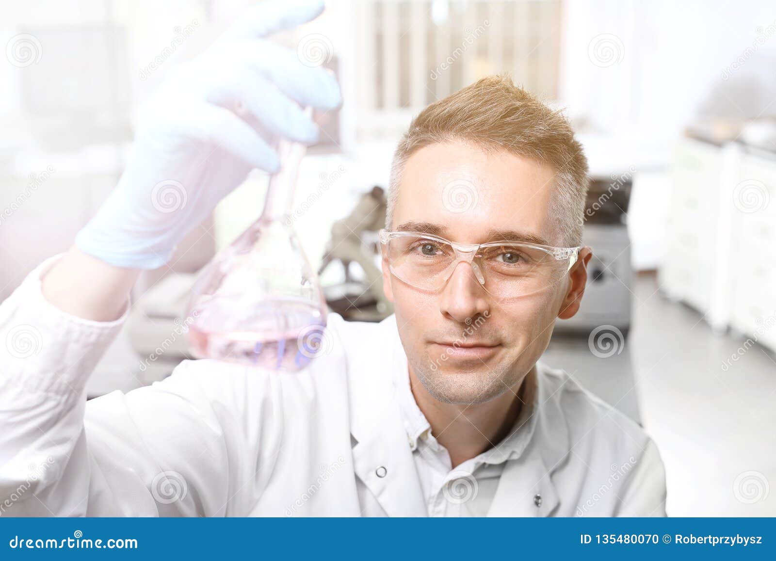 Laboratory examination. stock photo. Image of reagent - 135480070